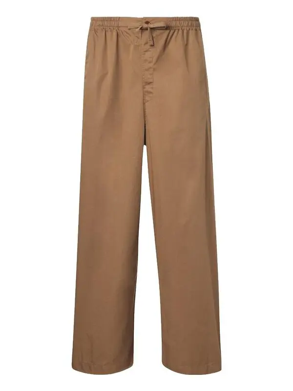 LEMAIRE Cotton Twill Wide-leg Pants - Brown