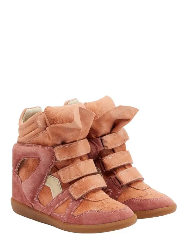 Isabel Marant Bekett Suede High-top Sneakers - Pink
