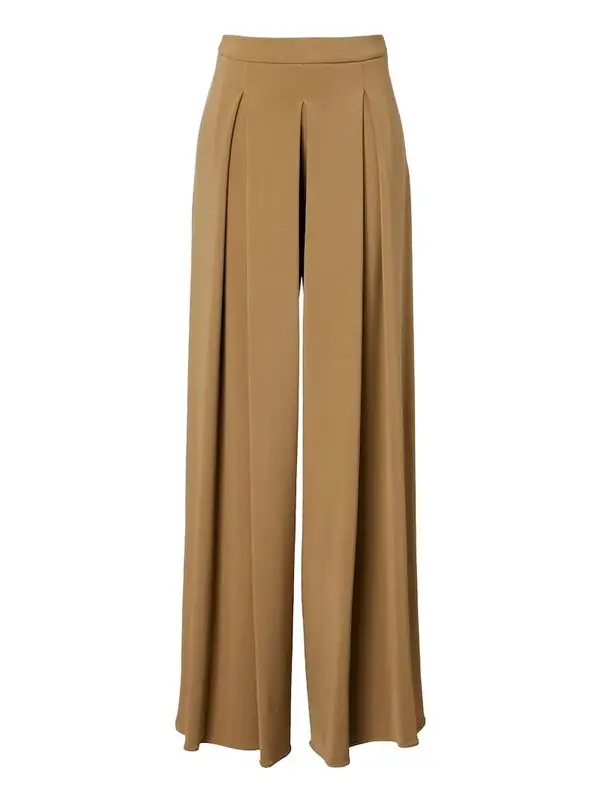 Max Mara Wide-leg Pleated Bermuda Pants - Beige