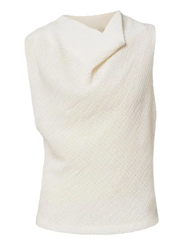 Vince Draped Knit Top - White