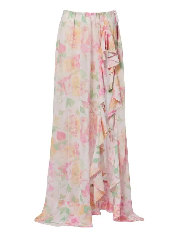 BANANHOT Clara Floral Maxi Skirt - Pink