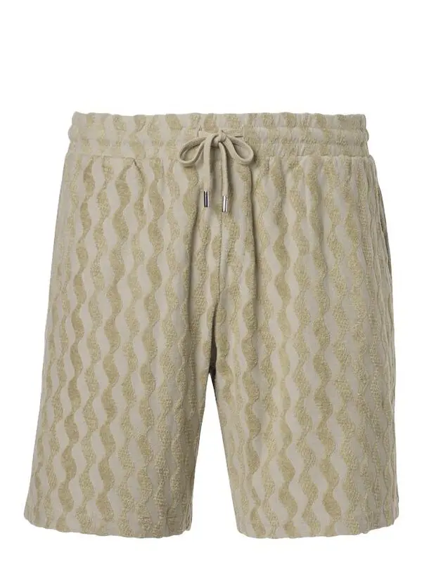 Frescobol Carioca Augusto Jacquard Terry Bermuda Shorts - Green