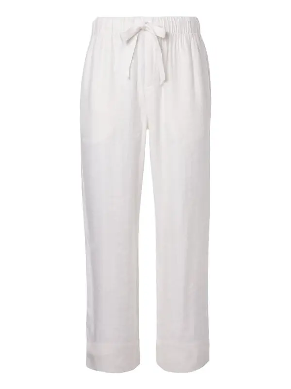 Frescobol Carioca Luan Linen-blend Straight Pants - White