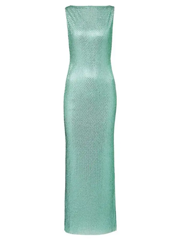 Roland Mouret Embellished Maxi Dress - Green