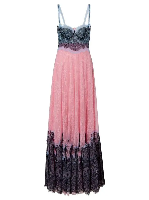 Costarellos Gallie Lace Gown - Pink