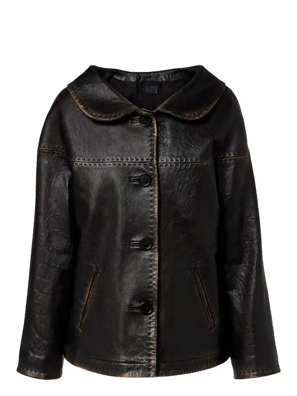 Prada Leather Jacket - Black
