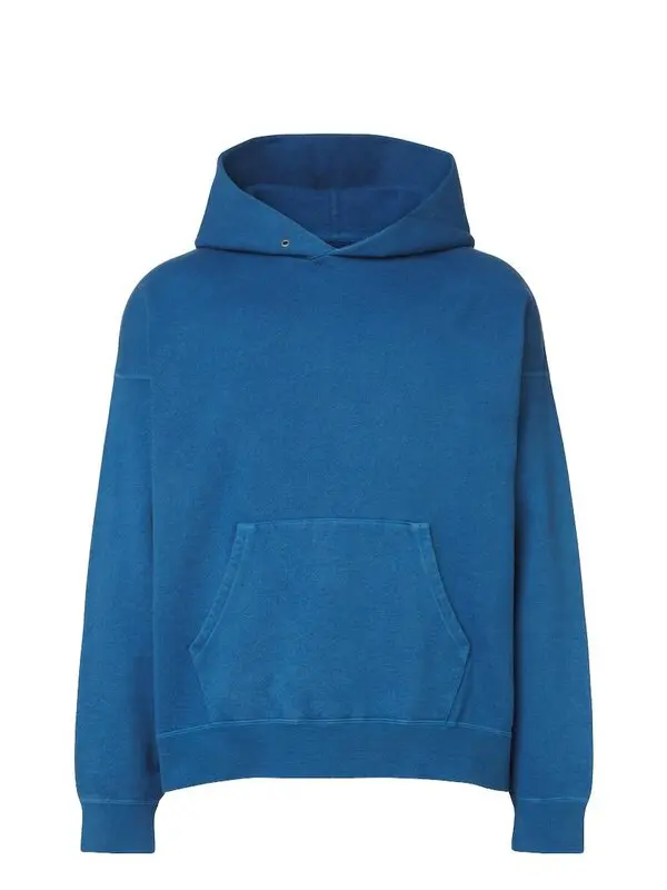 Visvim Jumbo Cotton Jersey Hoodie - Blue