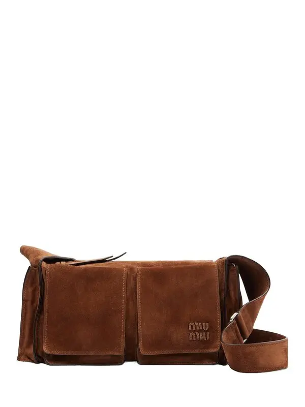 Miu Miu Suede Shoulder Bag - Brown