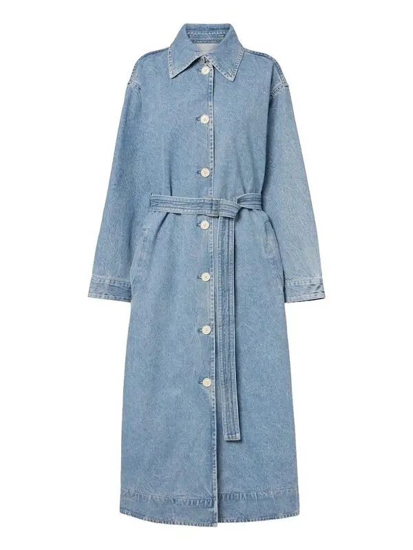 AGOLDE X Maria Mcmanus Denim Wrap Coat - Blue