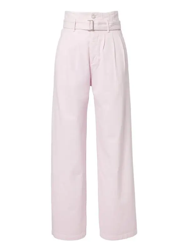 AGOLDE Belted Wide-leg Jeans - Pink