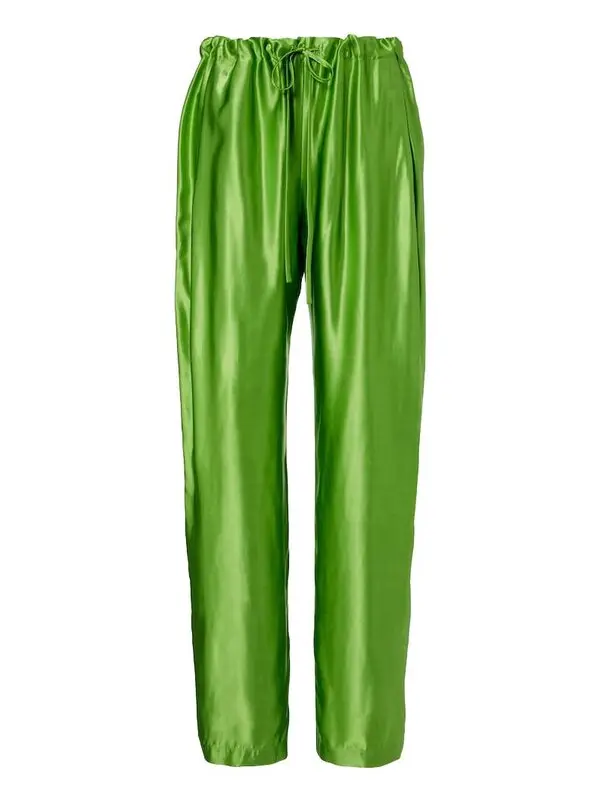 Khaite Rohen Wide-leg Pants - Green