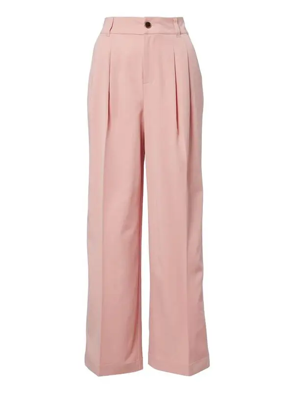 Varley Jayla Pleated Wide-leg Trousers - Pink