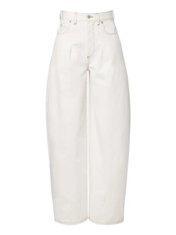 Jacquemus Ovalo De-nîmes Barrel-leg Jeans - White