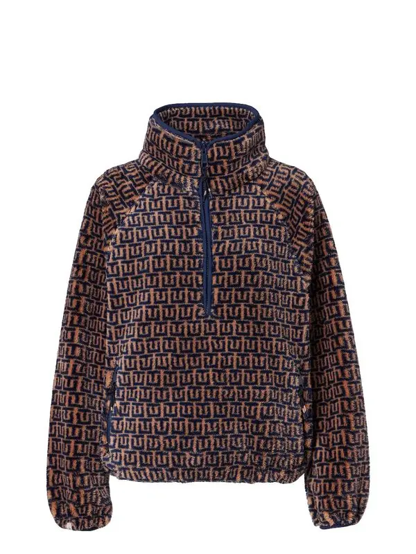 The Upside Harlow Fleece Half-zip Sweatshirt - Brown