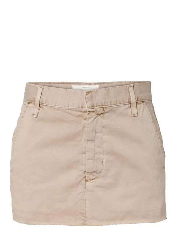 SLVRLAKE Chino Cotton Canvas Mini Skirt - Beige