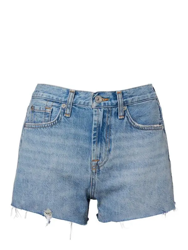 7 For All Mankind June Denim Shorts - Blue