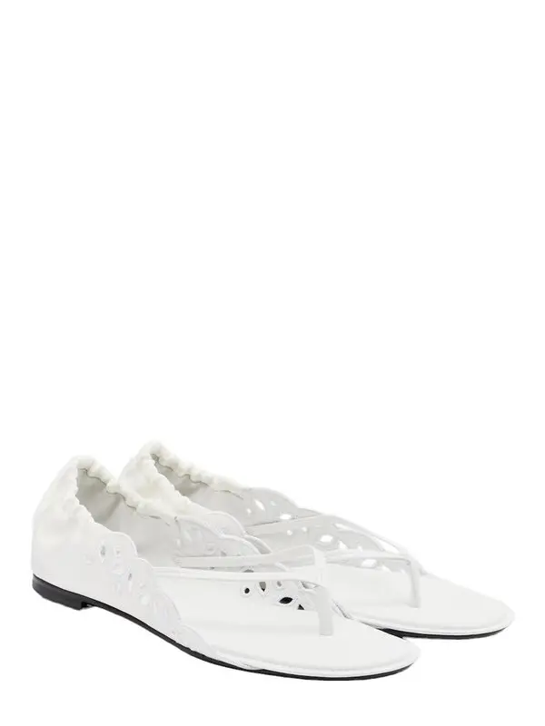 Jacquemus Satin Thong Sandals - White