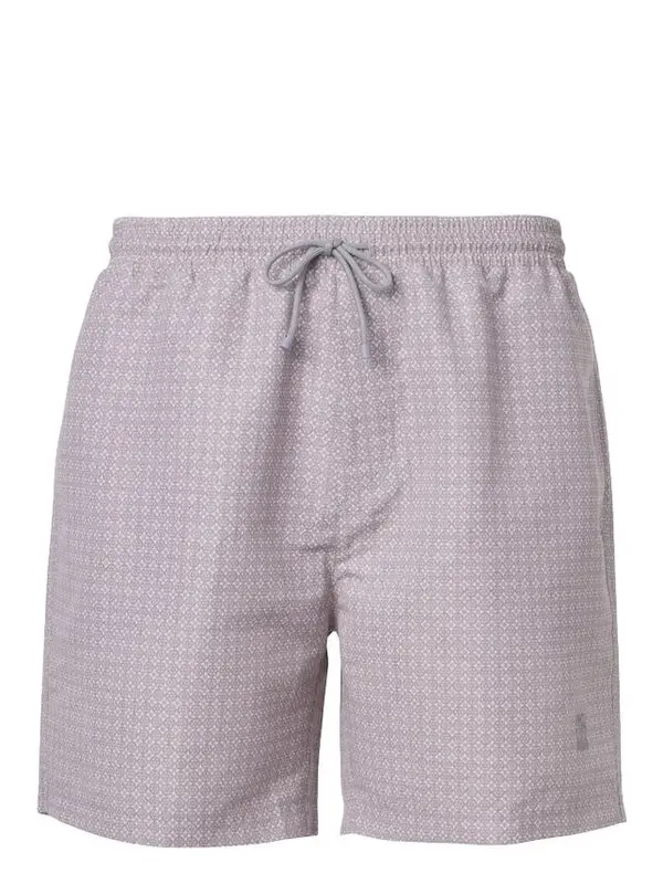 Brunello Cucinelli Logo Swim Trunks - Grey