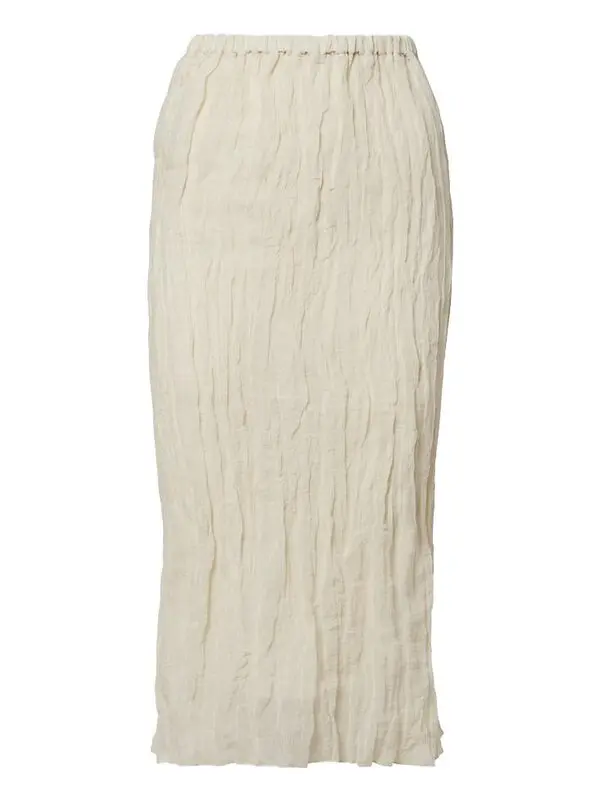 RÓHE Cotton-blend Midi Skirt - White