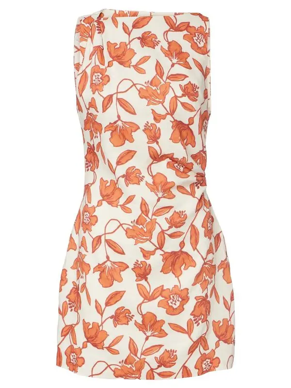 SIR. Floral Linen-blend Mini Dress - White