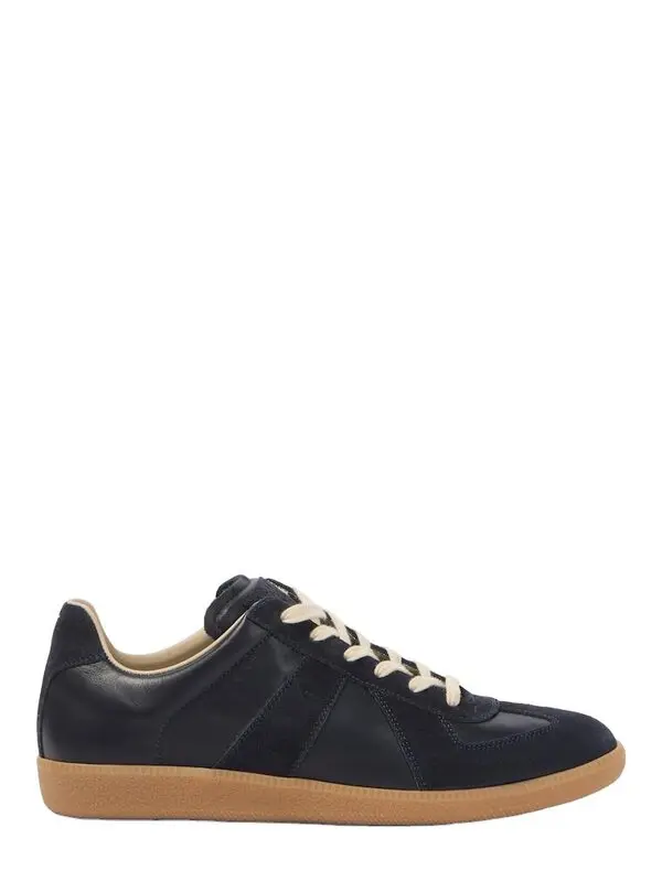 MAISON MARGIELA Replica Suede And Leather Sneakers - Blue