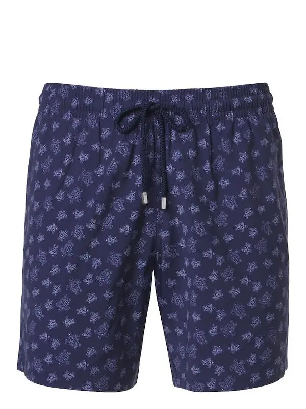 Vilebrequin Printed Wool Swim Trunks - Blue