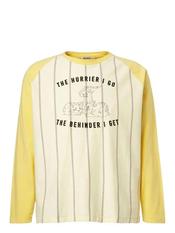 BODE Summertime Cotton Jersey T-shirt - Yellow