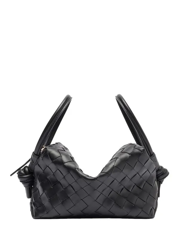 Bottega Veneta Loop Small Leather Tote Bag - Black