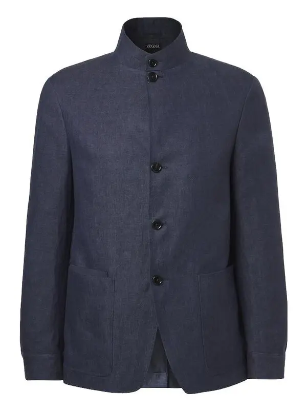 Zegna Il Conte Linen Jacket - Blue