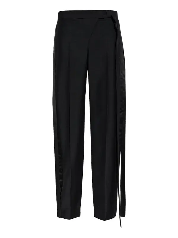 Alexander McQueen Wool Blend Trousers - Black