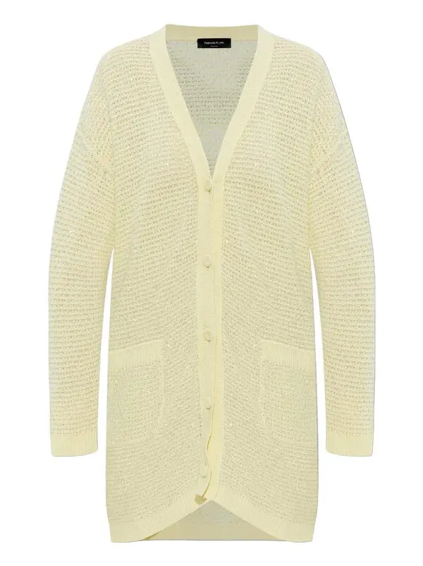 Fabiana Filippi Cardigan With Pockets - Yellow