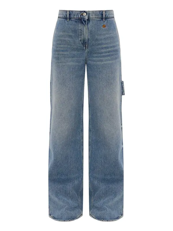 COURREGES Asymmetrical-leg Jeans - Blue