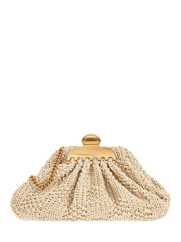 Marc Jacobs Clutch With Logo - Beige