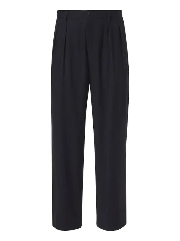 Giorgio Armani Wool Straight Pants - Black