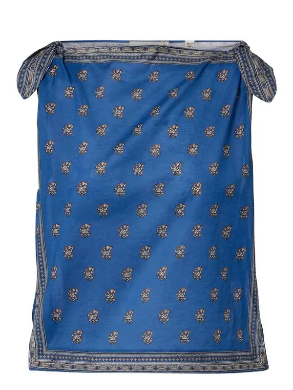 DÔEN Amalia Printed Cotton Top - Blue