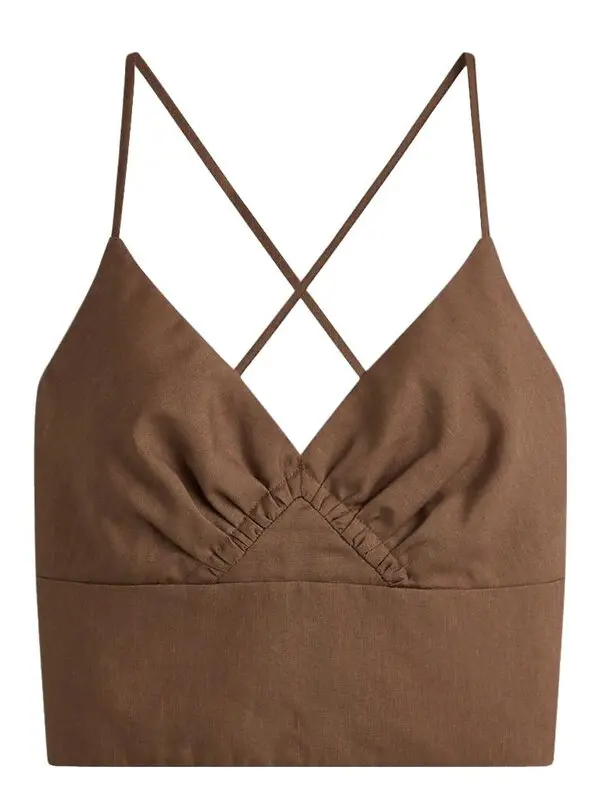 Scanlan Theodore Cargo Linen-blend Camisole - Spice