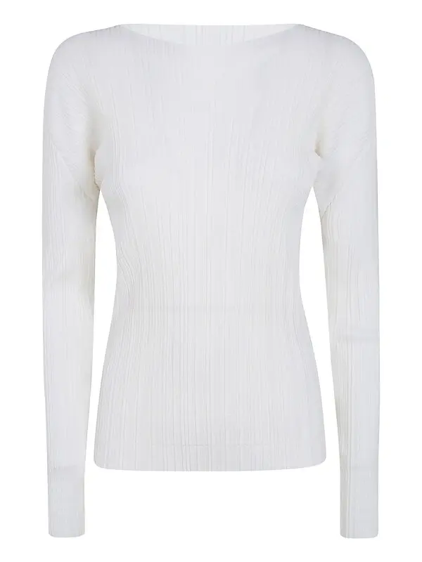 PLEATS PLEASE Pleated T-shirt - White