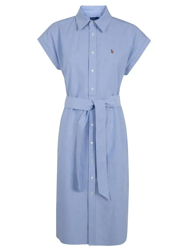 Polo Ralph Lauren Woven Mini Shirt Dress - Blue