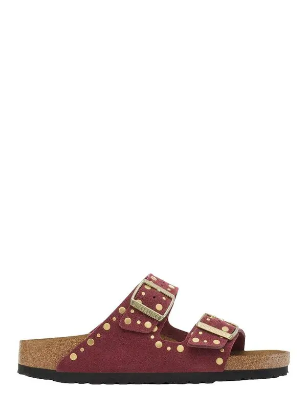 BIRKENSTOCK Arizona Rivets Suede Sandals - Zinfandel