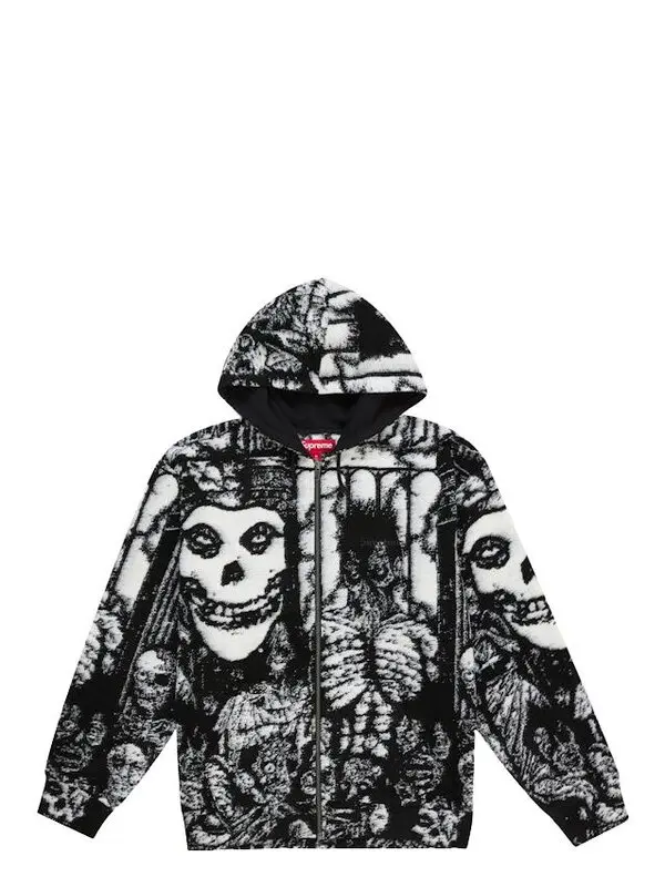 Supreme The Misfits Zip Up Hooded Sweater - Black