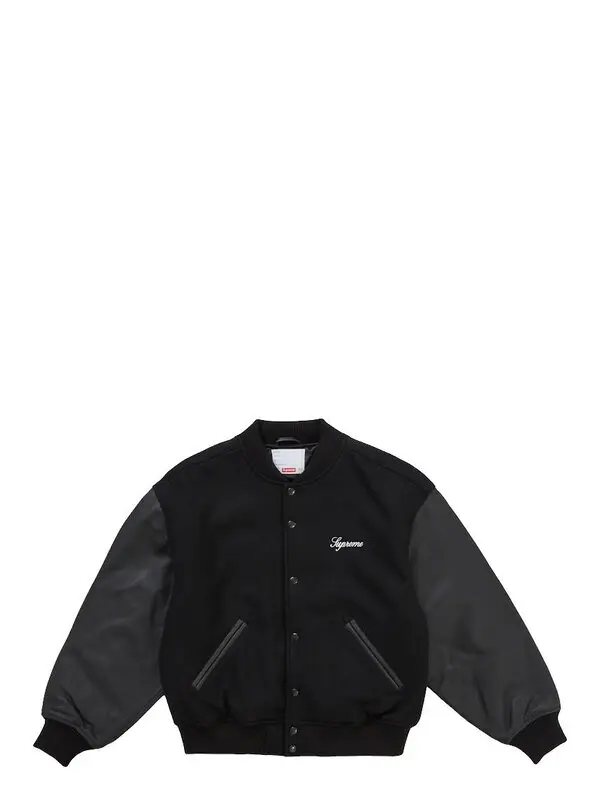Supreme Cross Varsity Jacket - Black