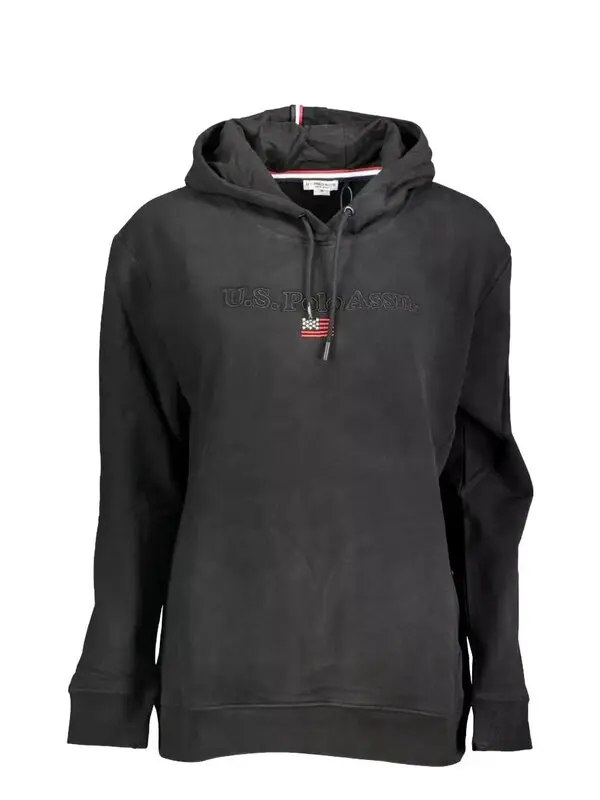 U.s. Polo Assn. Logo-embroidered Hoodie - Black