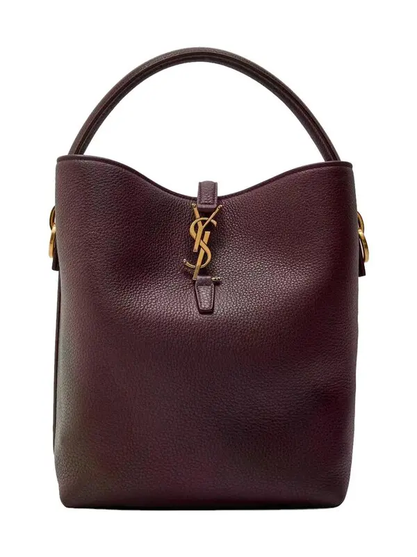 Saint Laurent Logo Bucket Bag - Brown