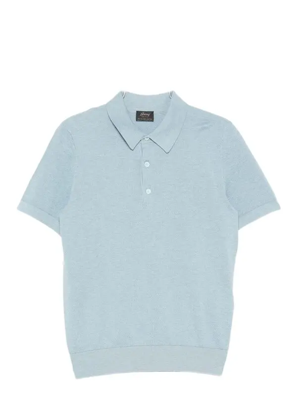 Brioni Cotton Polo Shirt - Sky Blue