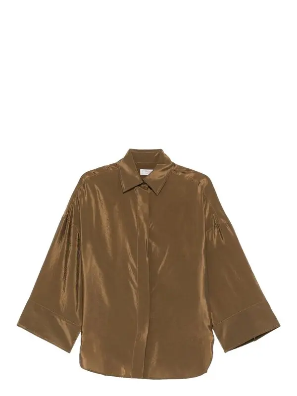 Alberto Biani Organze Shirt - Brown