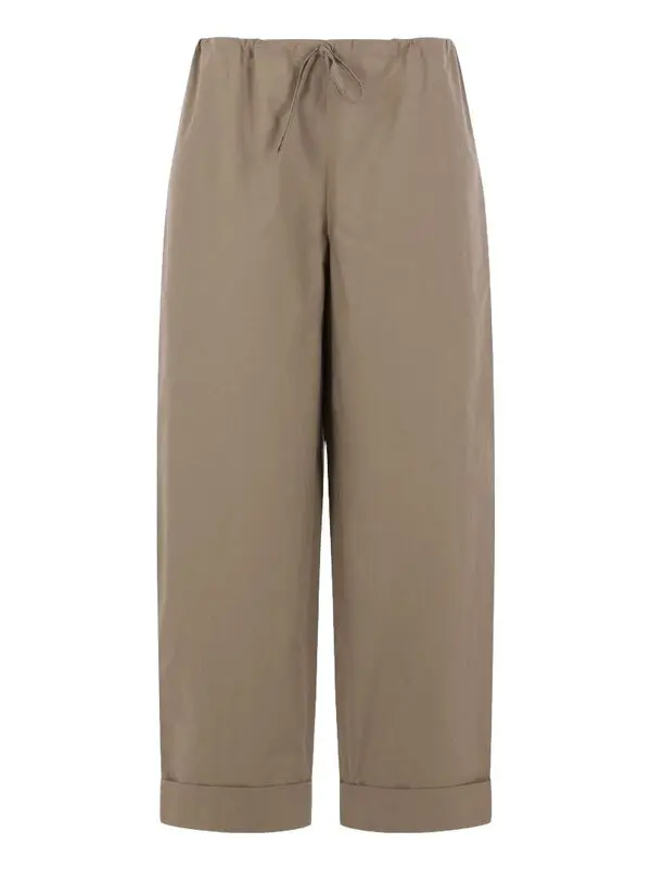 THE ROW Delano Cotton Trousers - Green
