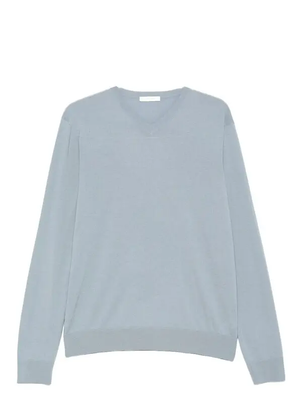 THE ROW Senna Wool V-necked Sweater - Sky Blue