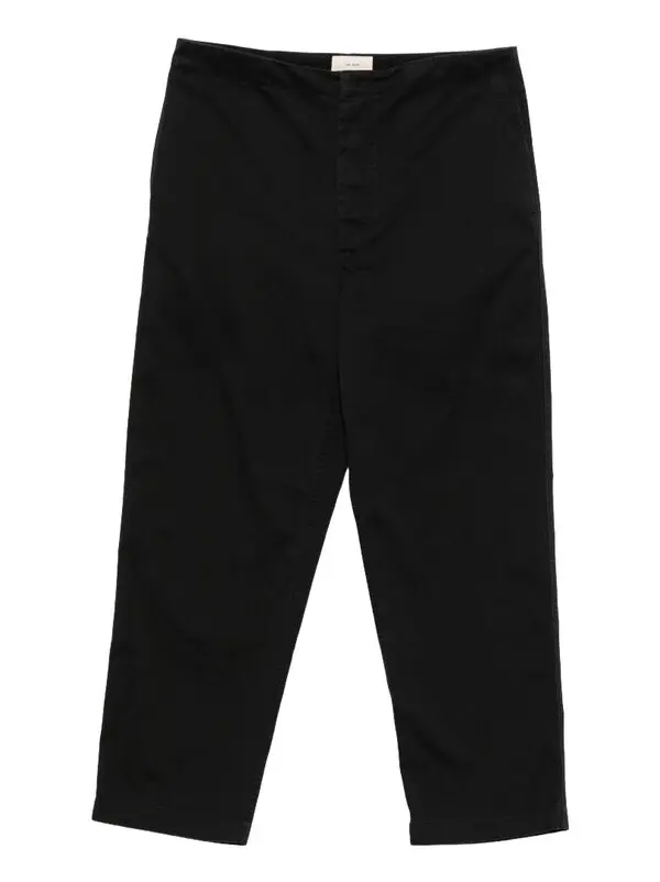 THE ROW Time Cotton Trousers - Black