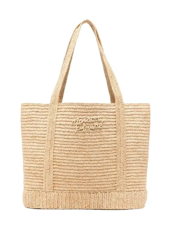 Maison Kitsuné Rafia Tote Bag - Beige