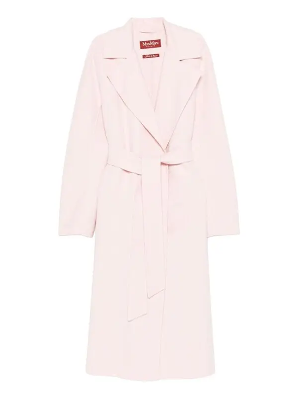 Max Mara Wool Long Coat - Pink
